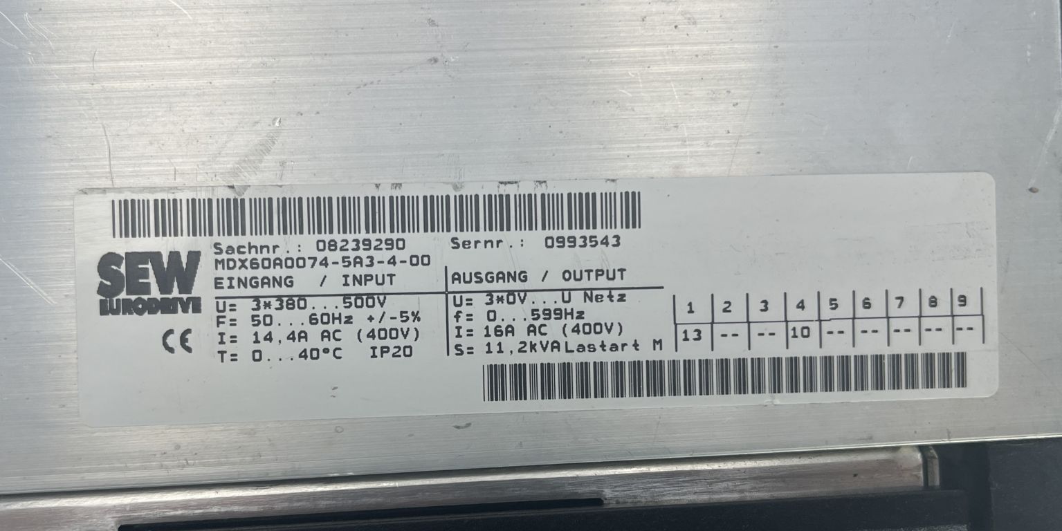 SEW EURODRIVE MDX61B0075-5A3-4-0T Control Unit | CNC Service