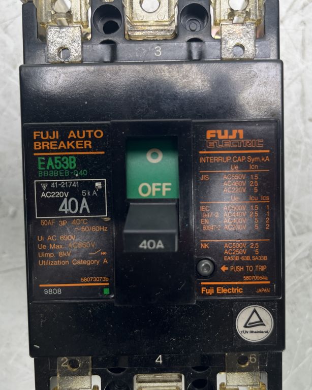 Fuji Electric EA53B 50A Auto Breaker Circuit Breaker BB3BEB-040 Switch ...